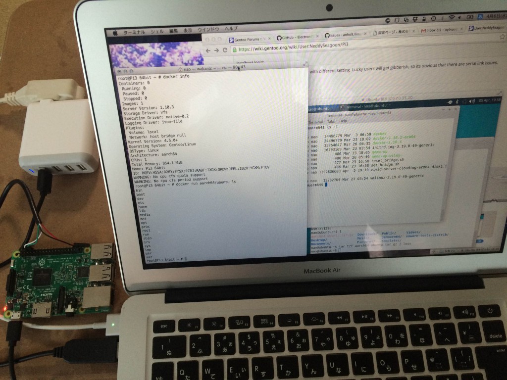 世界初 Raspberry Pi 3で64 Bit Docker Engineの動作を確認 株式会社 あっとbsd 0909